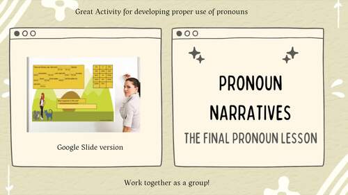 Pronoun Activity Narratives BOOM CARDS, Google Slide & Pronoun ...