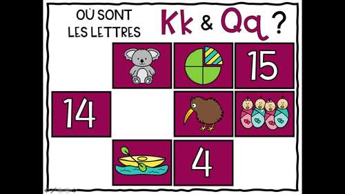 French Digital Alphabet Games - Où sont les lettres K & Q? | TpT