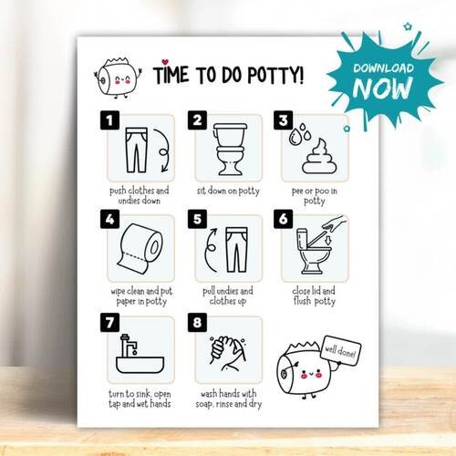 Potty Training Chart Potty Training Visuals Lifeskills Potty Training ...