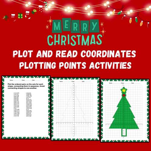 Christmas Math Activity - Coordinate graphing Plotting Points - Mystery ...