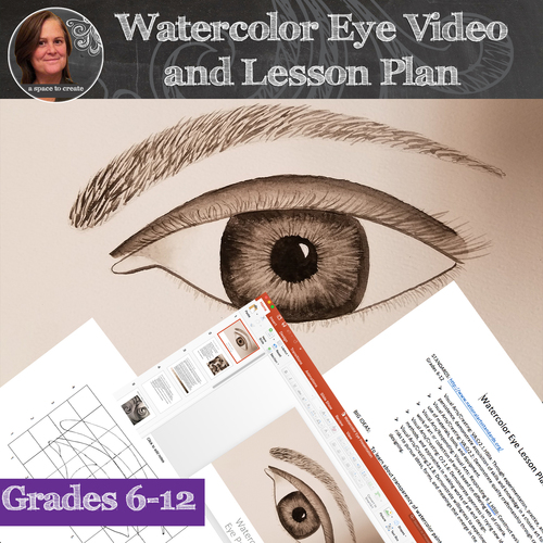 Watercolor Eyes Art Lesson - with lesson plan and worksheets | TpT