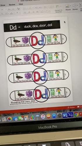 Alphabet watches with beginning sounds in watercolor and black and white