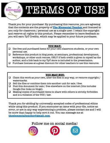 End of the Year Music Class Memory Book by The Elemental Teacher