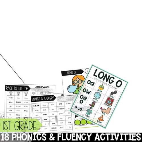 Long O Vowel Teams Worksheets, Activities & Games 1st Grade Phonics or ...