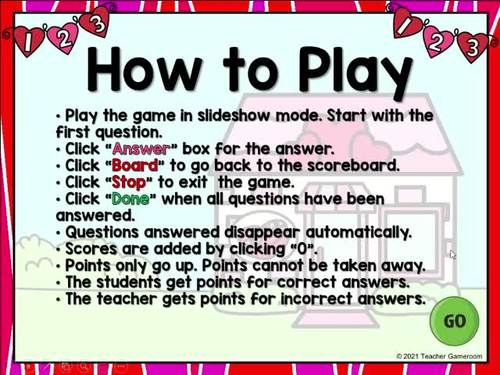Valentine's Day Addition with Pictures Powerpoint Game by Teacher Gameroom