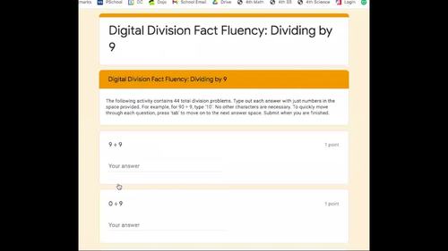 Digital Division Fact Fluency Bundle: Dividing by 2-10 Google Classroom™