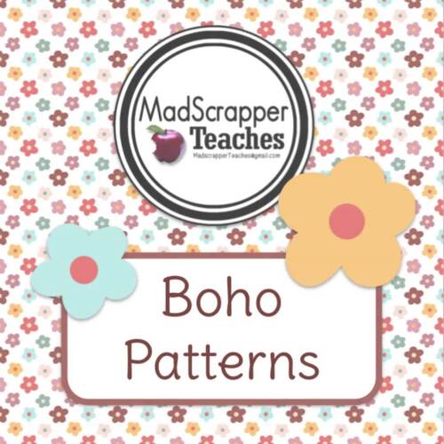 Digital Paper Boho Backgrounds Boho Digital Patterns and Clip Art