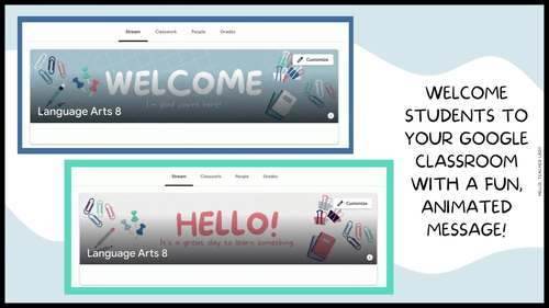 Google Classroom Headers - Animated Banner GIFs by Hello Teacher Lady