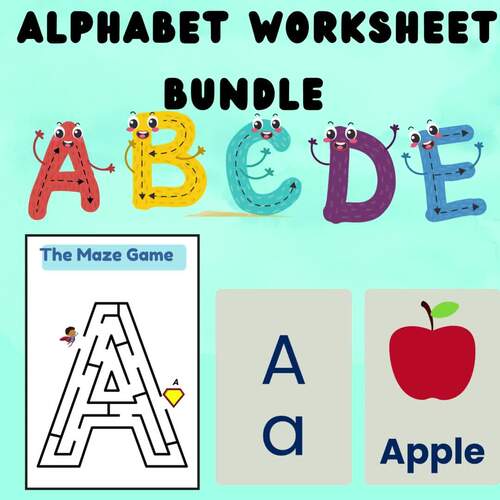 Alphabet Worksheet Bundle - Letter Work etter Work and Beginning ABC ...