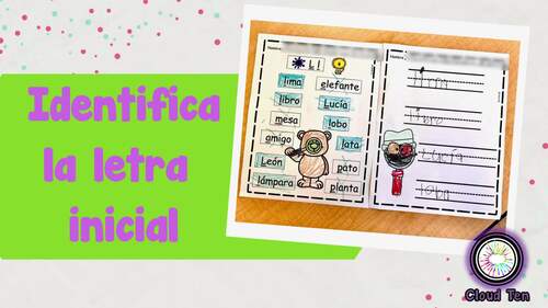 Centro de lectura: Letra inicial by Cloud Ten | TPT