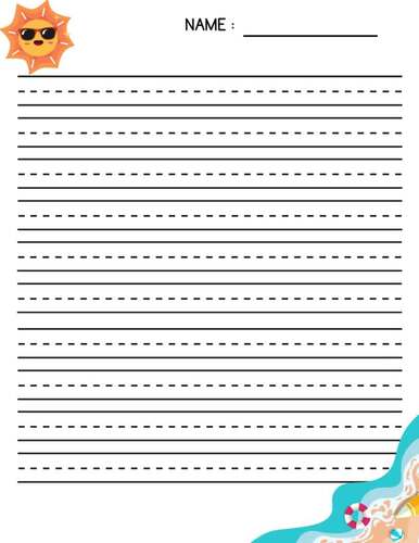 Summer Handwriting Practice Sheets | 20 Pages, 4 Line Styles | Printable