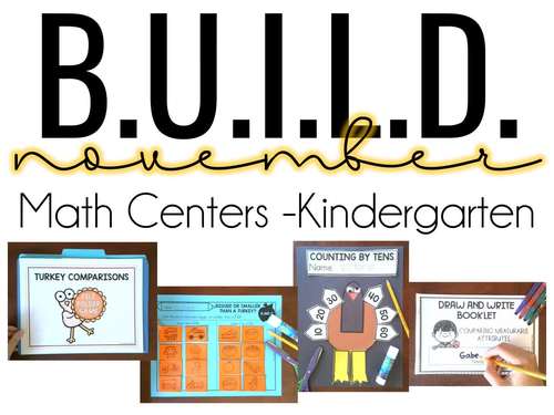BUILD Math Centers for Kindergarten -November | TPT