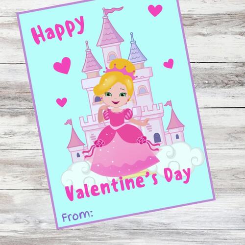 Princess Valentine's Day Cards - Printable Holiday Student Activity ...