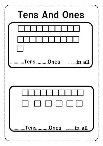 Place Value Tens and Ones Math| Printable Worksheets for kids by oeenla