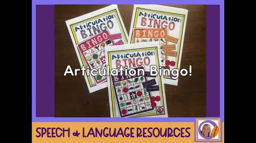 Articulation Bingo: Early Sounds for speech and language therapy