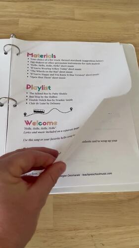 Preschool Music Lesson Plan | Bus Theme | Movement and Music Activities