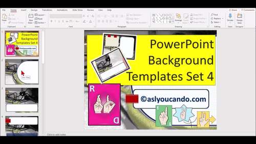 ASL PowerPoint Background Designs - Set 4 by aslyoucando | TPT