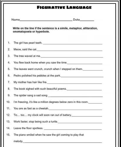 Figurative Language Activities by ABC go Learn | TPT