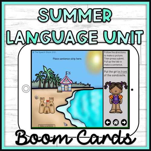 Summer Early Language BOOM Cards™ by The Speech Shack | TPT