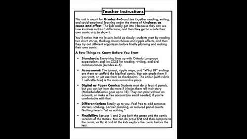 Cause and Effect Literacy Unit Ripple Effect of Kindness Reading ...