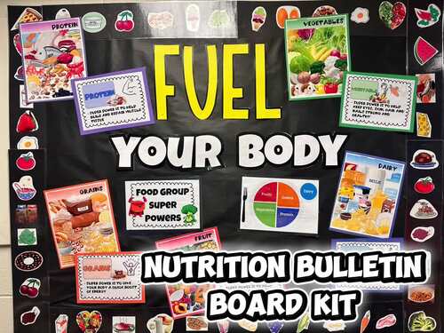 Fuel Your Body! Nutrition Bulletin Board Kit | MyPlate, Food Groups ...