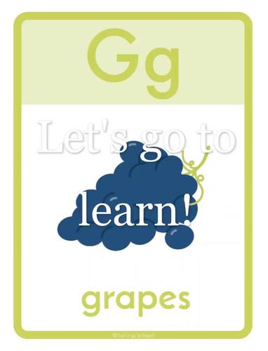 Alphabet Posters & Flashcards, Home and Classroom Decor, Phonics, Literacy