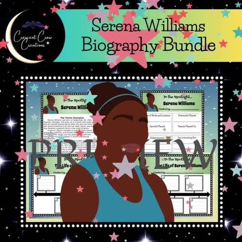 Athlete Serena Williams Biography Bundle Research Project | TPT