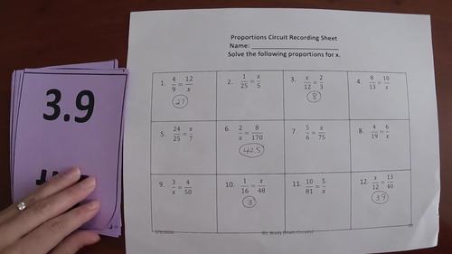 Proportions Circuit Activity by Math Circuits | TPT