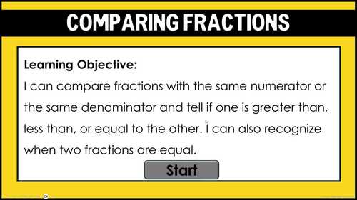 Comparing Fractions with Visuals - Pictures - 3rd Grade Digital & Printable