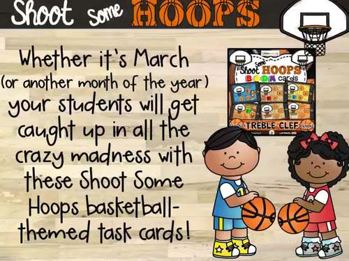 Shoot Some Hoops Basketball Boom Cards - Treble Clef Bundle (Distance ...
