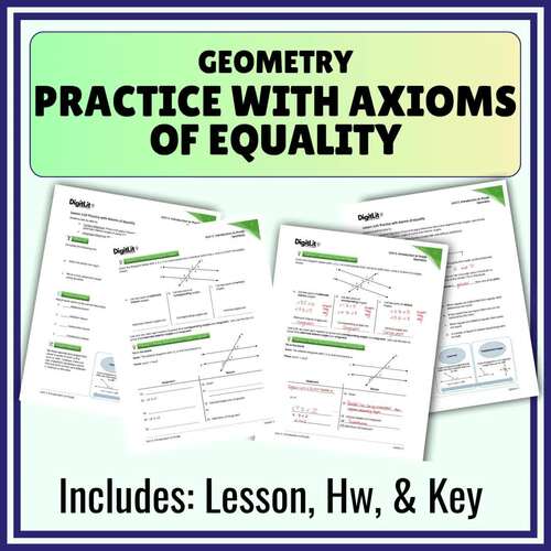 Axioms of Equality Practice Guided Notes & Worksheets | 9th-11th Grade ...