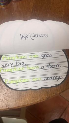 Informational Writing Activity - Pumpkin by Ms Garzas Primary Creations