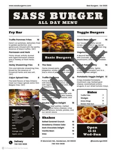 Functional Reading for Adults/teens: 20 Menus & Restaurant Reviews: (41 ...