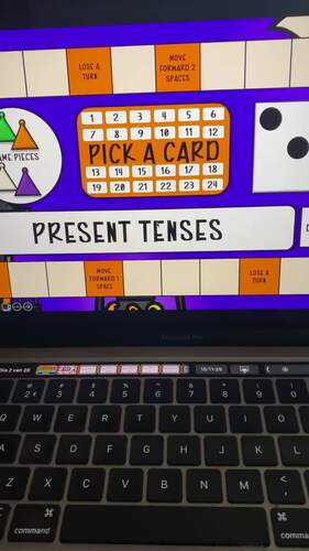Halloween Present Tenses Board Game Interactive Powerpoint™ by ESL ...