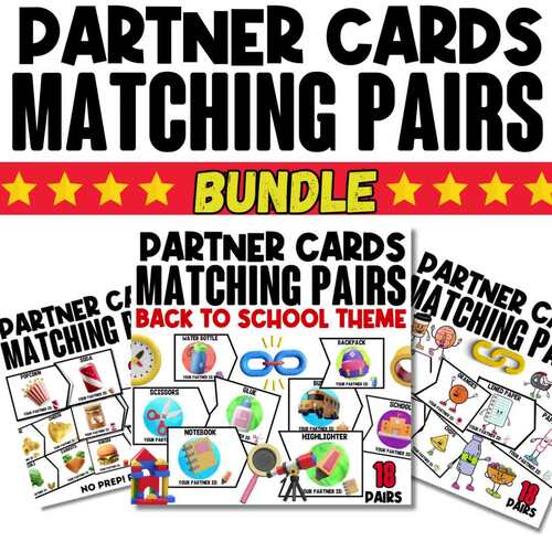 Partner Cards, Collaboration Cards, Matching Pairs by Teaching From ...
