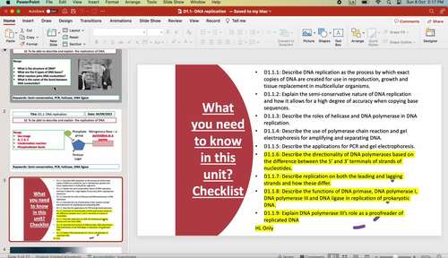 IB Biology D1.1: DNA replication (first exams in 2025) | TPT