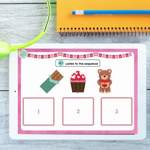 Following Commands | Valentine's Day Auditory Memory Boom Cards™