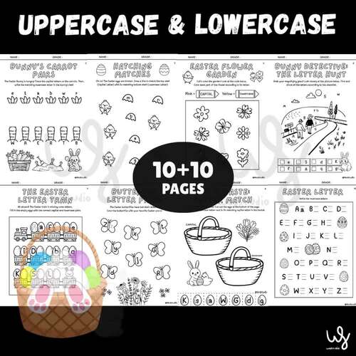 Easter Alphabet Letter Recognition Worksheets | Uppercase & Lowercase ...