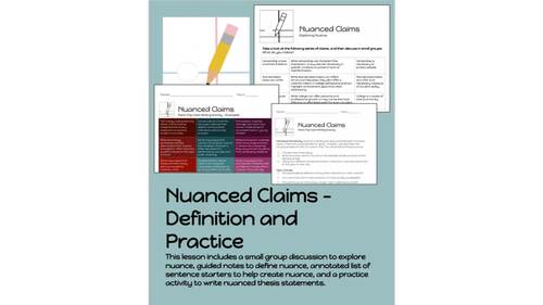 AP Lang & Comp: Writing Nuanced Claims by Write Where You Belong