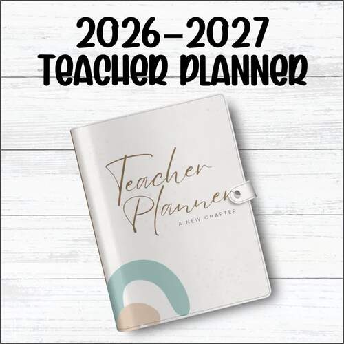 2026-2027 Teacher Planner | Editable Classroom Planner, Calendar ...