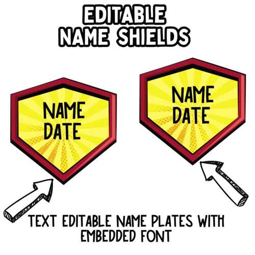 Superhero Birthday Bulletin Board: Editable Superhero Birthday Bulletin ...