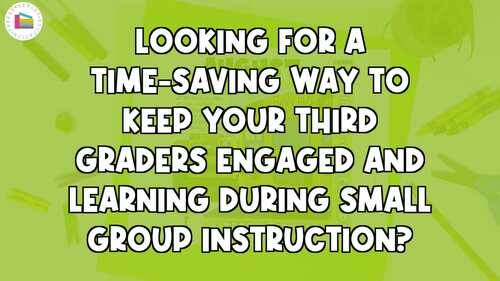 Third Grade Math Centers and Literacy Centers Hands On Activities with ...