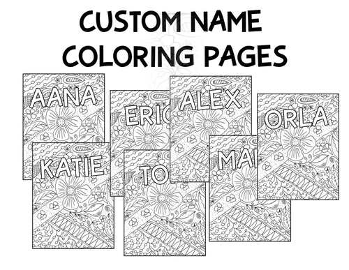 Printable Personalized Name Coloring Pages, Custom Name Coloring Worksheets