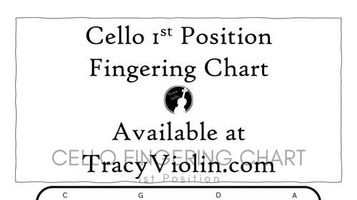 Ultimate Cello Fingering Chart - 1st Position by Tracy Violin | TPT