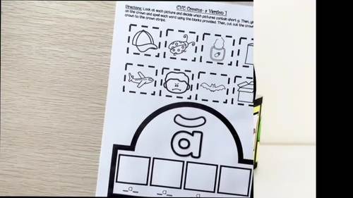 Phonics Crowns- Short Vowels Cut and Glue- Center & Assessment - DIY ...