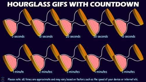 Animated GIF Hourglasses Timers with Countdown Clipart BUNDLE | TPT