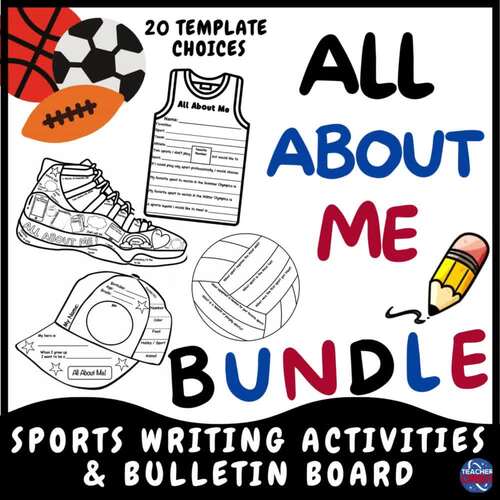 All About Me Quick Writes Sports Writing Back to School Classroom Decor