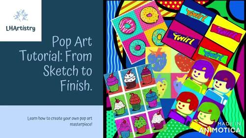 Pop Art Tutorial: From Sketch To Finish by LHArtistry | TPT