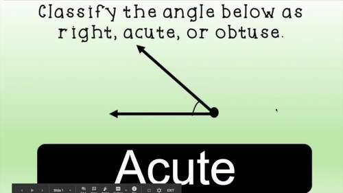 Classifying Angles Google Classroom™ Digital Flash Cards {4.G.1}