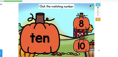 Number Names Matching | Pumpkin Boom Cards by Teaching Autism | TPT